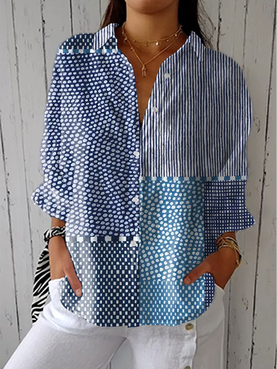 Fiora | Ocean Patchwork Blouse – Megan & Jacob Vancouver